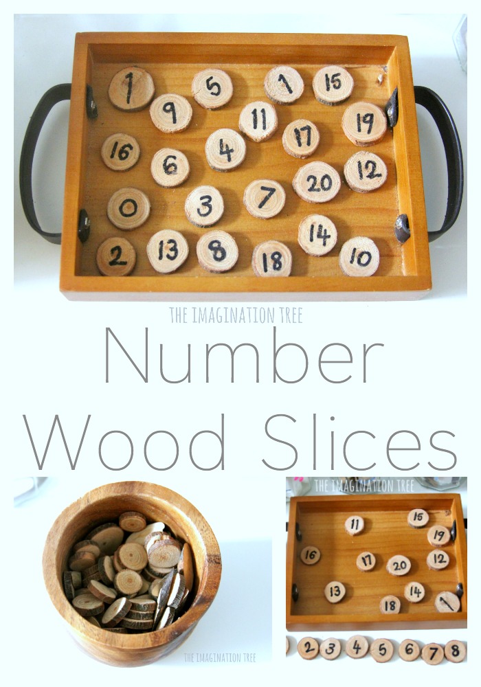 Wooden Number Slices for Maths Play - The Imagination Tree