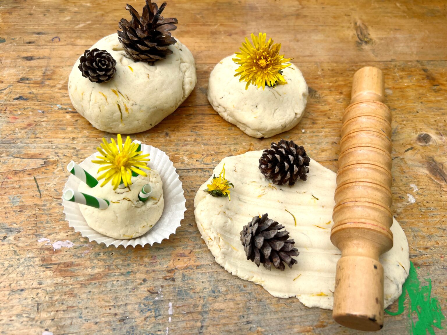 Dandelion Play Dough Recipe - The Imagination Tree